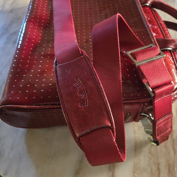 Tumi | Bags | Tumi Red Patent Leather Laptop Bag | Poshmark